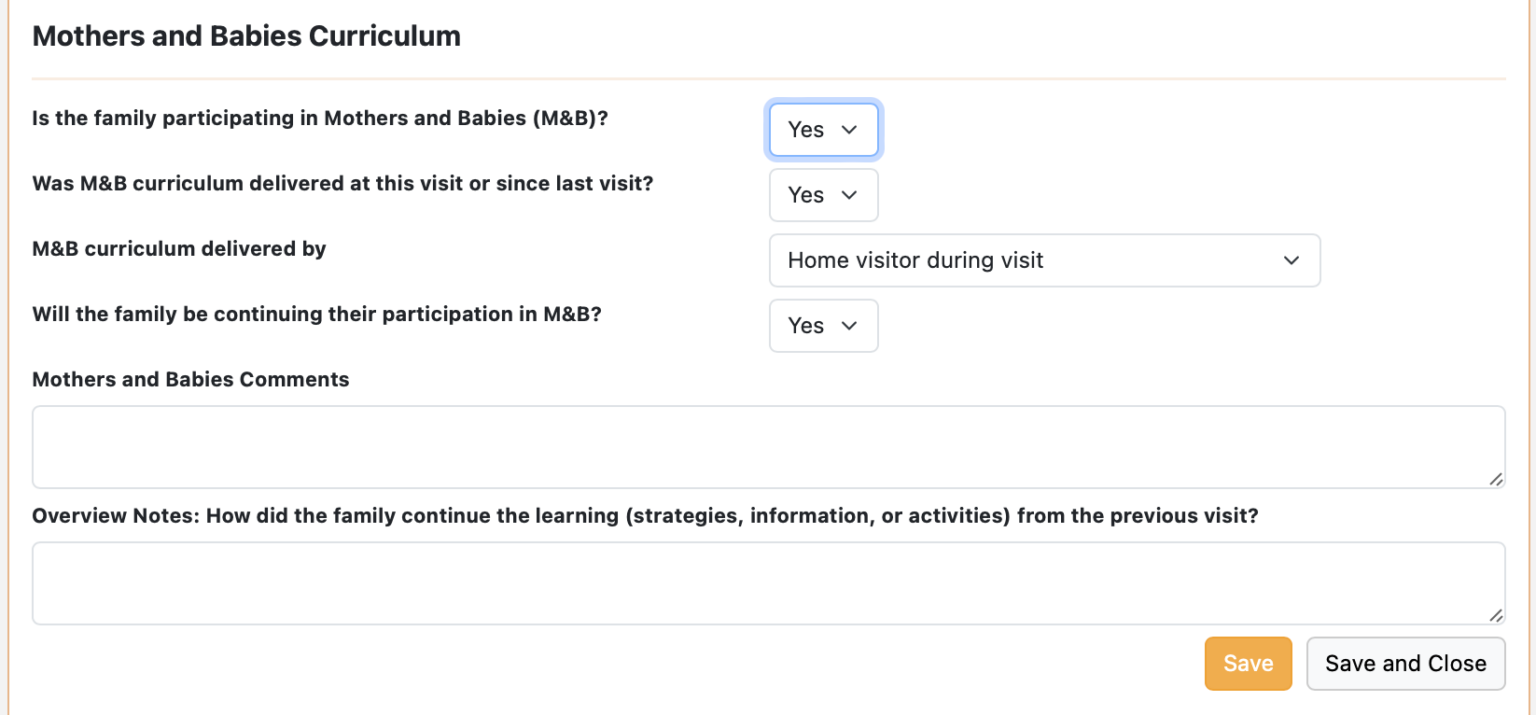 Depression Referrals and Mothers & Babies Curriculum
